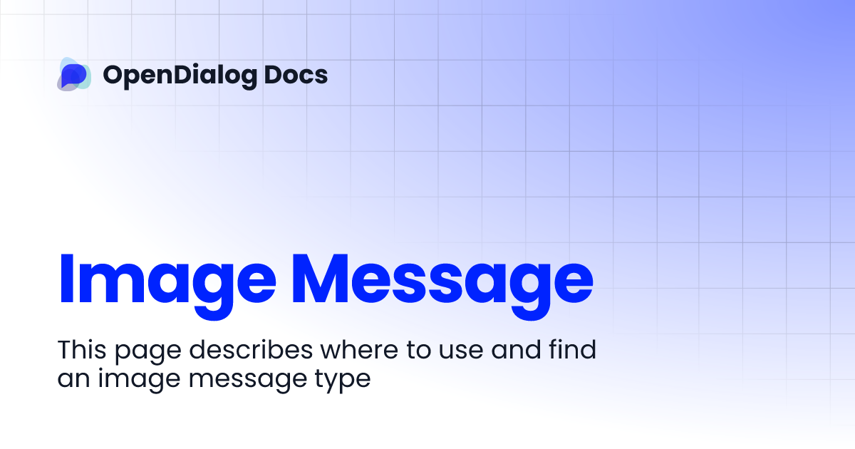 Image Message | OpenDialog Docs