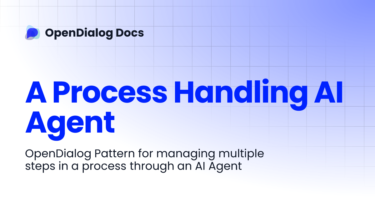 A Process Handling AI Agent | OpenDialog Docs